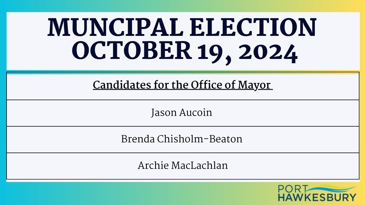 Candidates in the 2024 Municipal Election – Town of Porthawkesbury