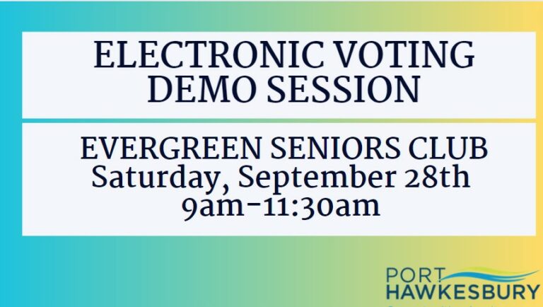 Municipal Election Electronic Voting Demo Session – Town of Porthawkesbury